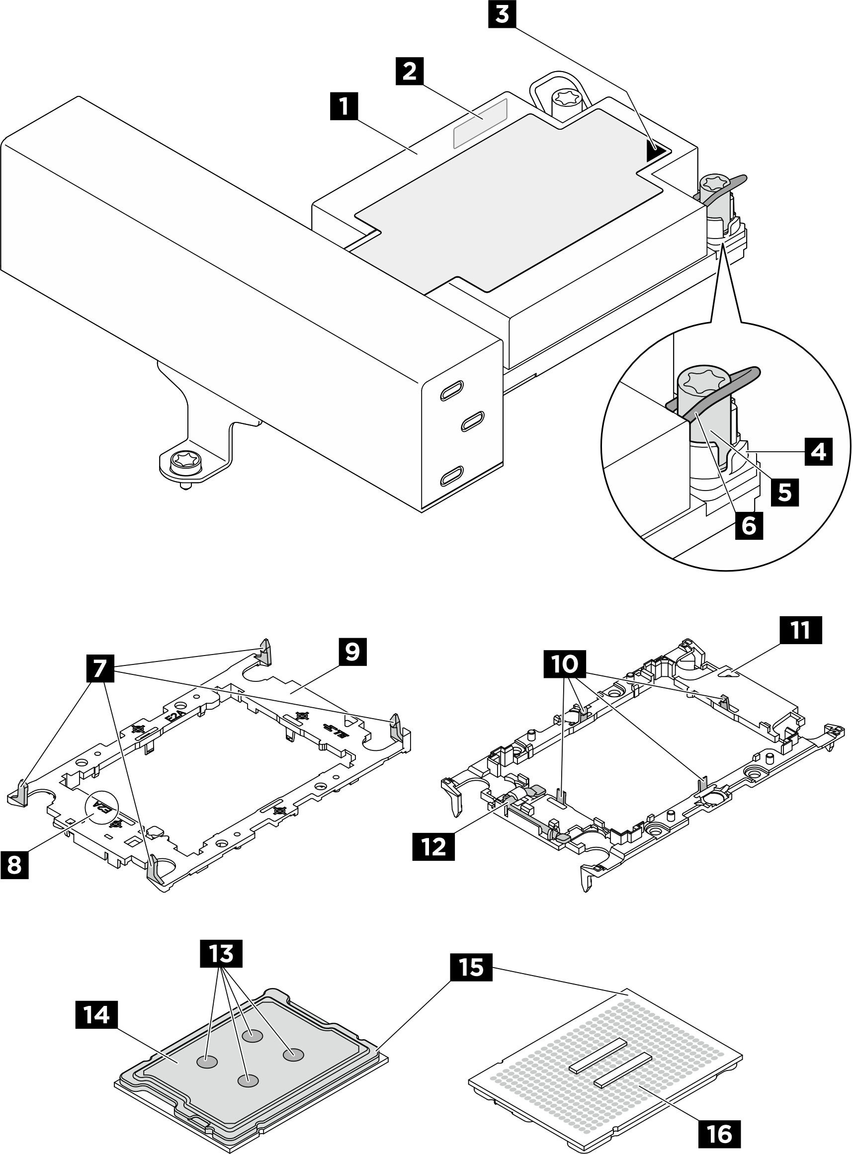 安裝處理器和散熱槽 | ThinkSystem SR630 V4 | Lenovo Docs